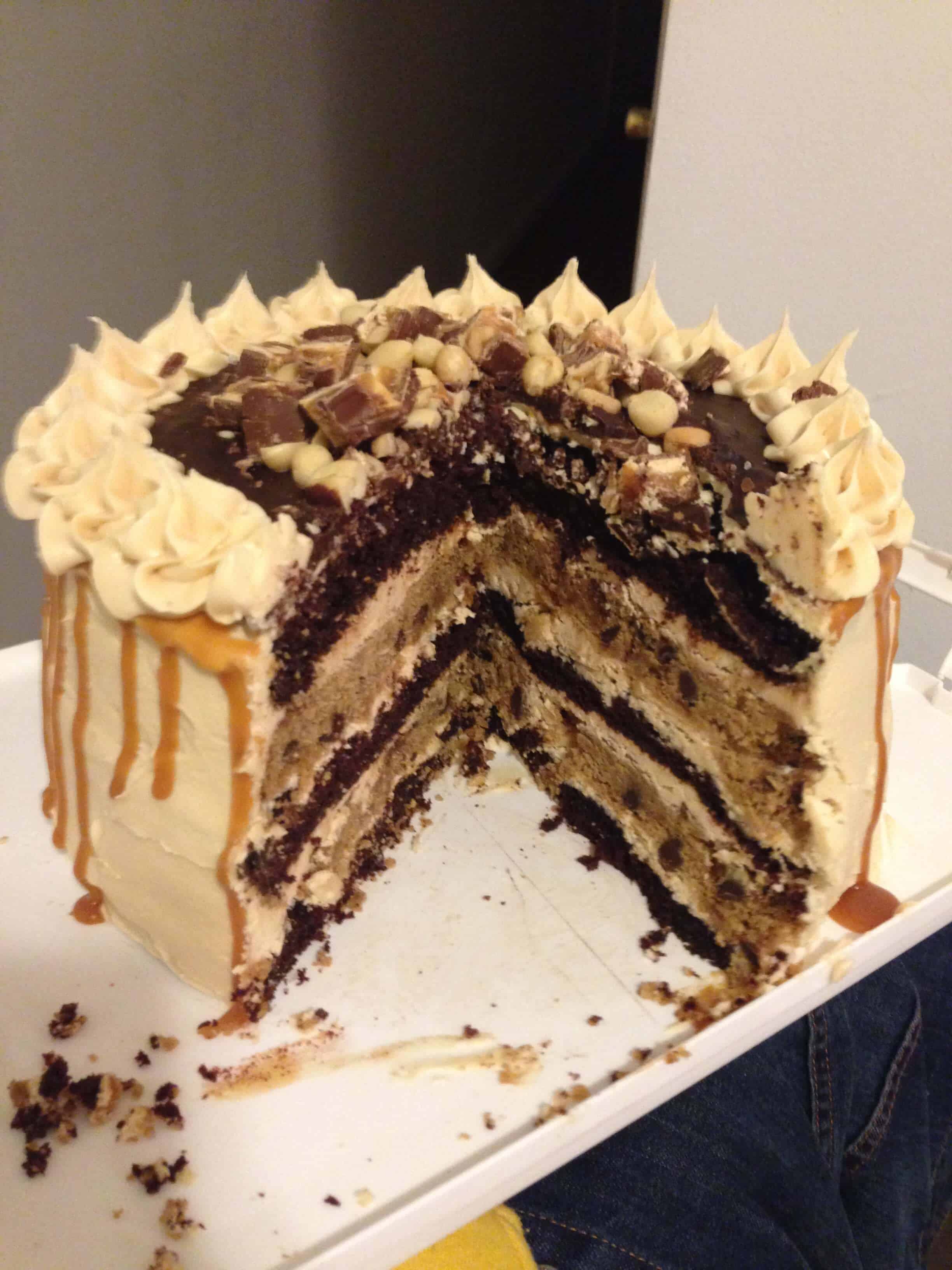 The Snickers Cake - Chelsweets
