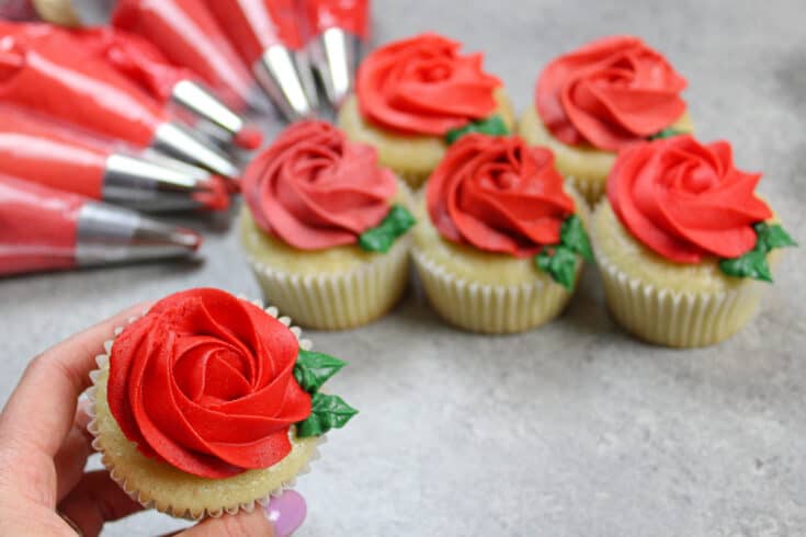 Bright Red Buttercream Frosting (No Bitter Taste!)
