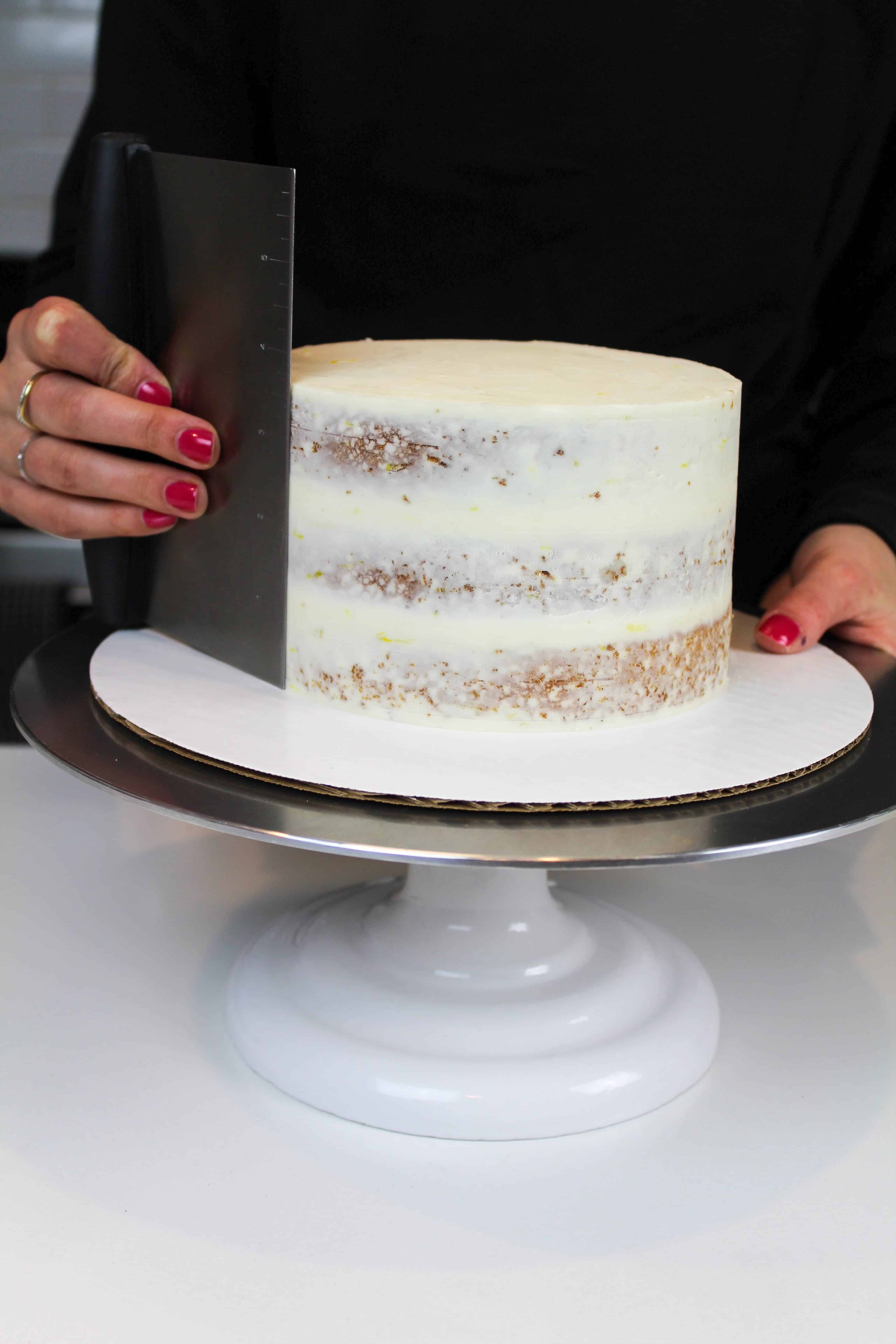 Olive Oil Cake with Lemon Cream Cheese Frosting - Chelsweets