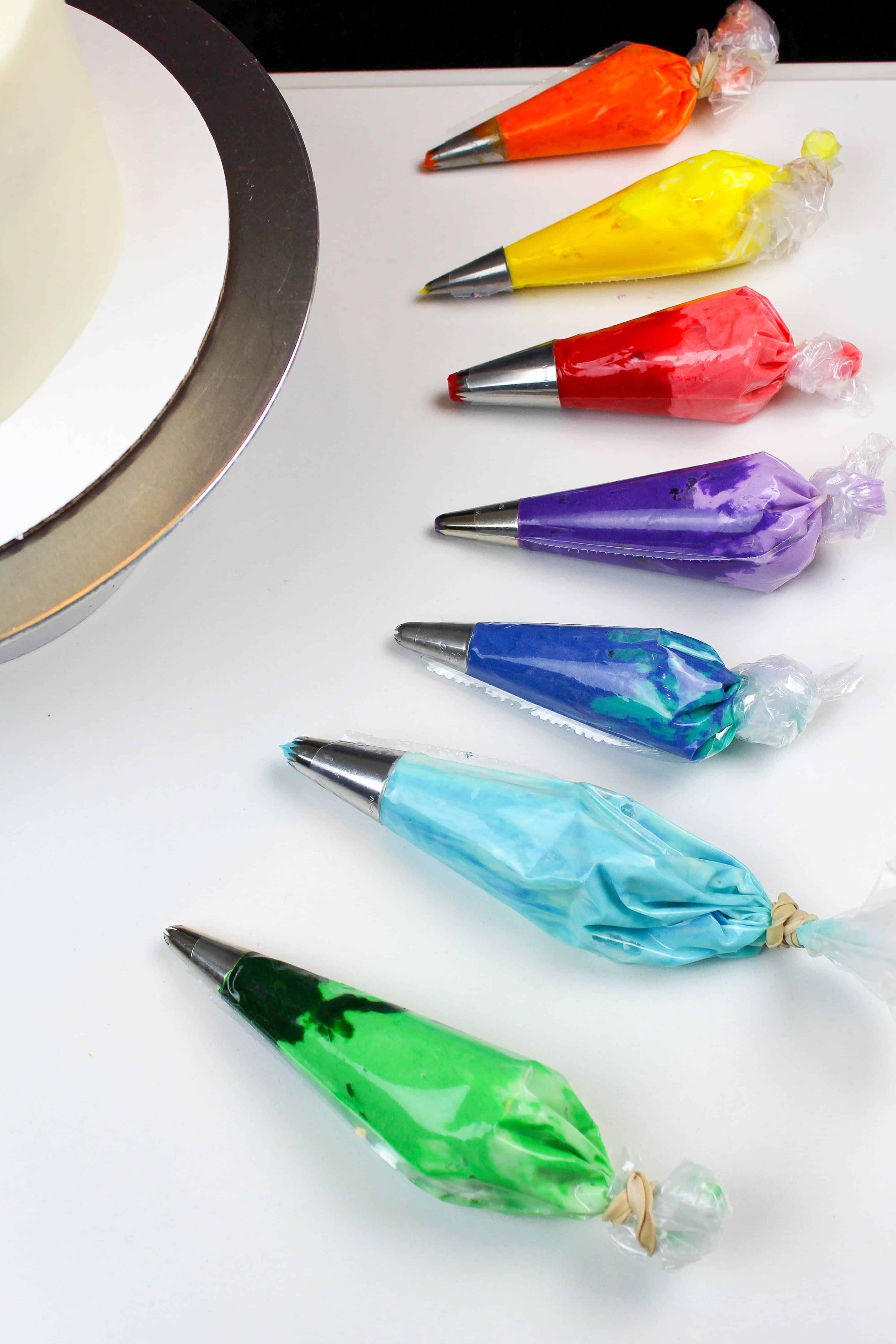 Rainbow Marble Cake with Homemade Buttercream Frosting