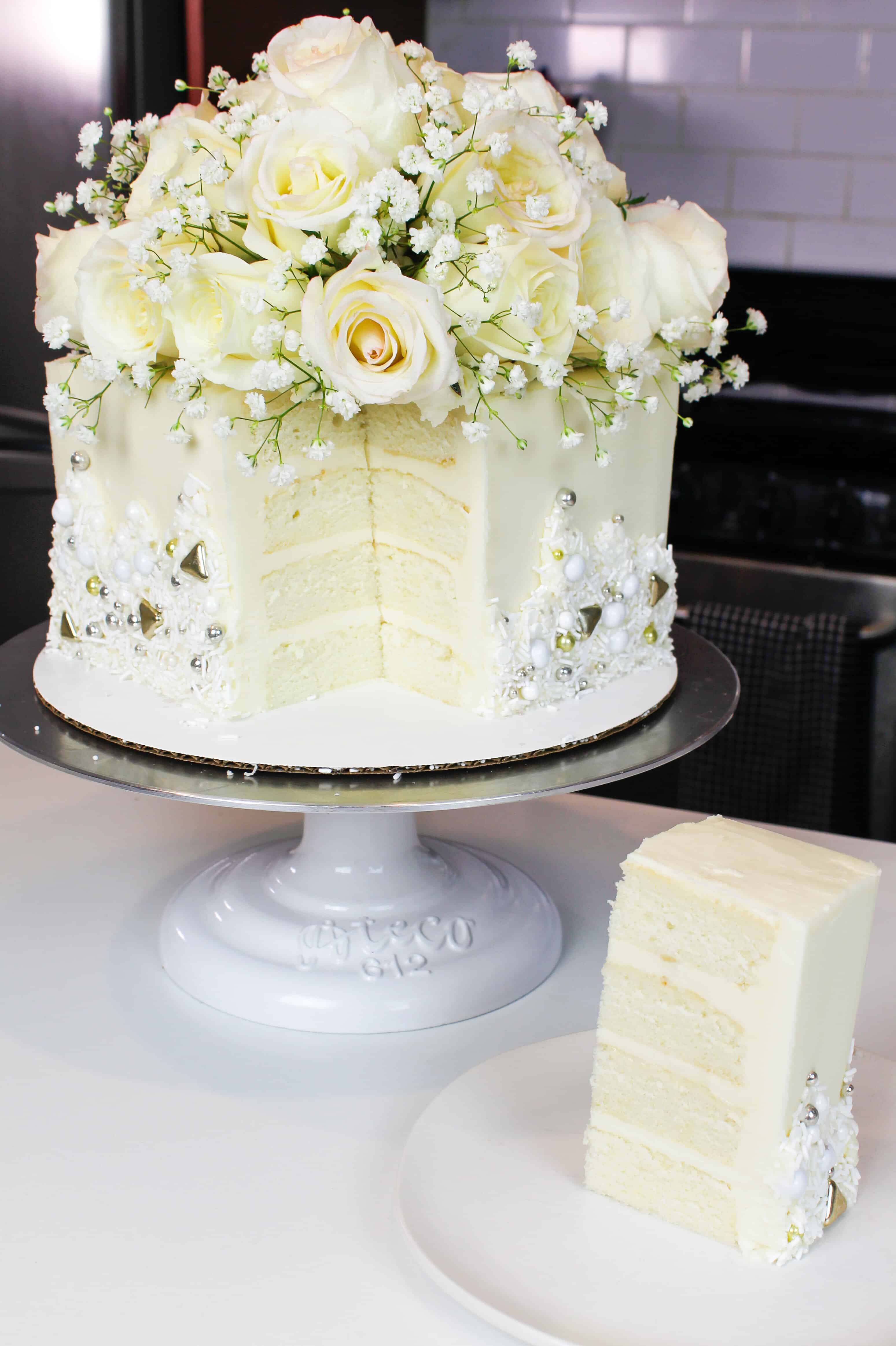 WASC Cake Recipe - White Almond Sour Cream Cake