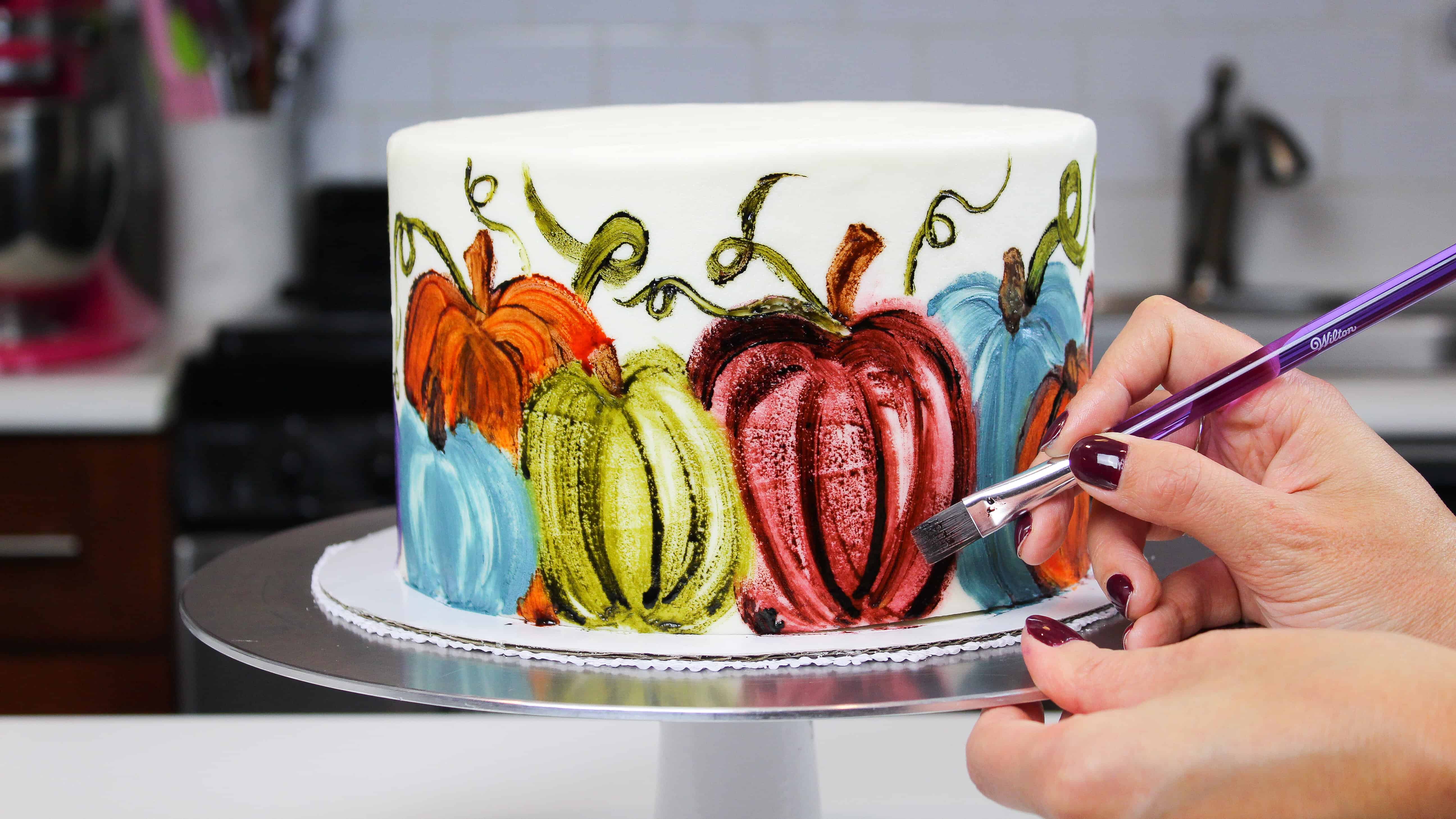 Pumpkin Cake with Cream Cheese Frosting - Chelsweets