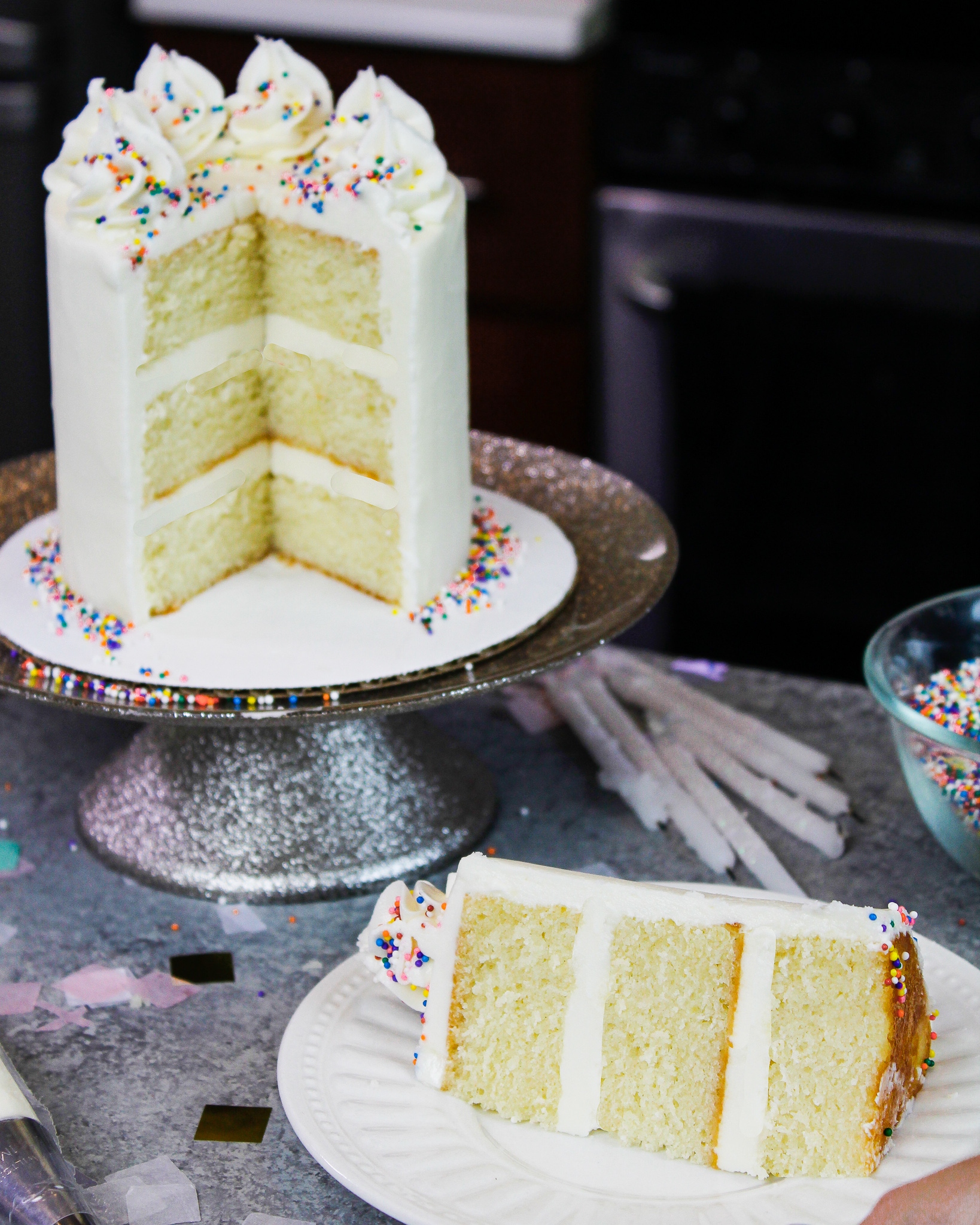 Mini Vanilla Cake Recipe: Simple 4 Inch Layer Cake - Chelsweets