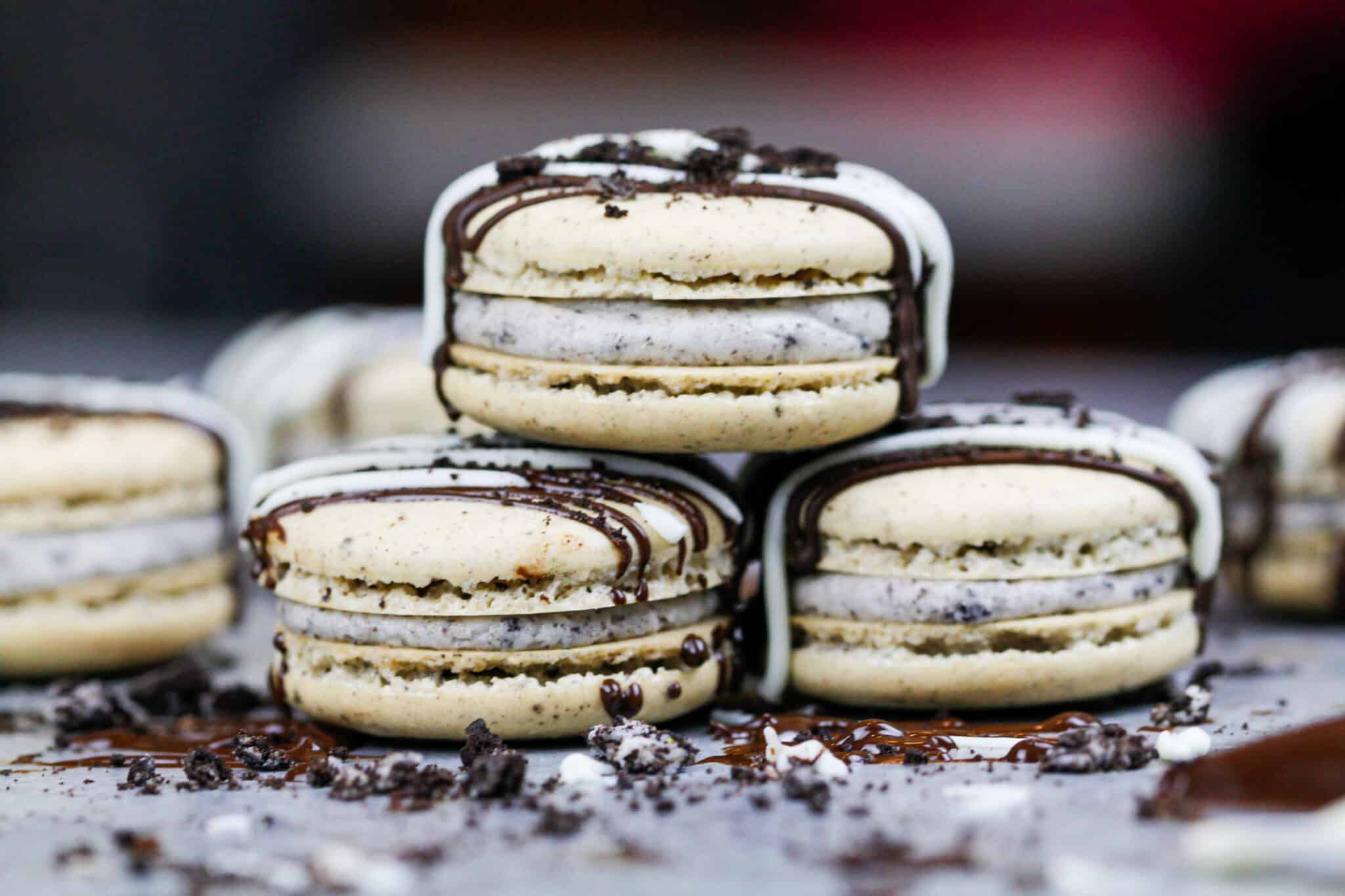 Oreo Macarons: Easy Step by Step Recipe - Chelsweets