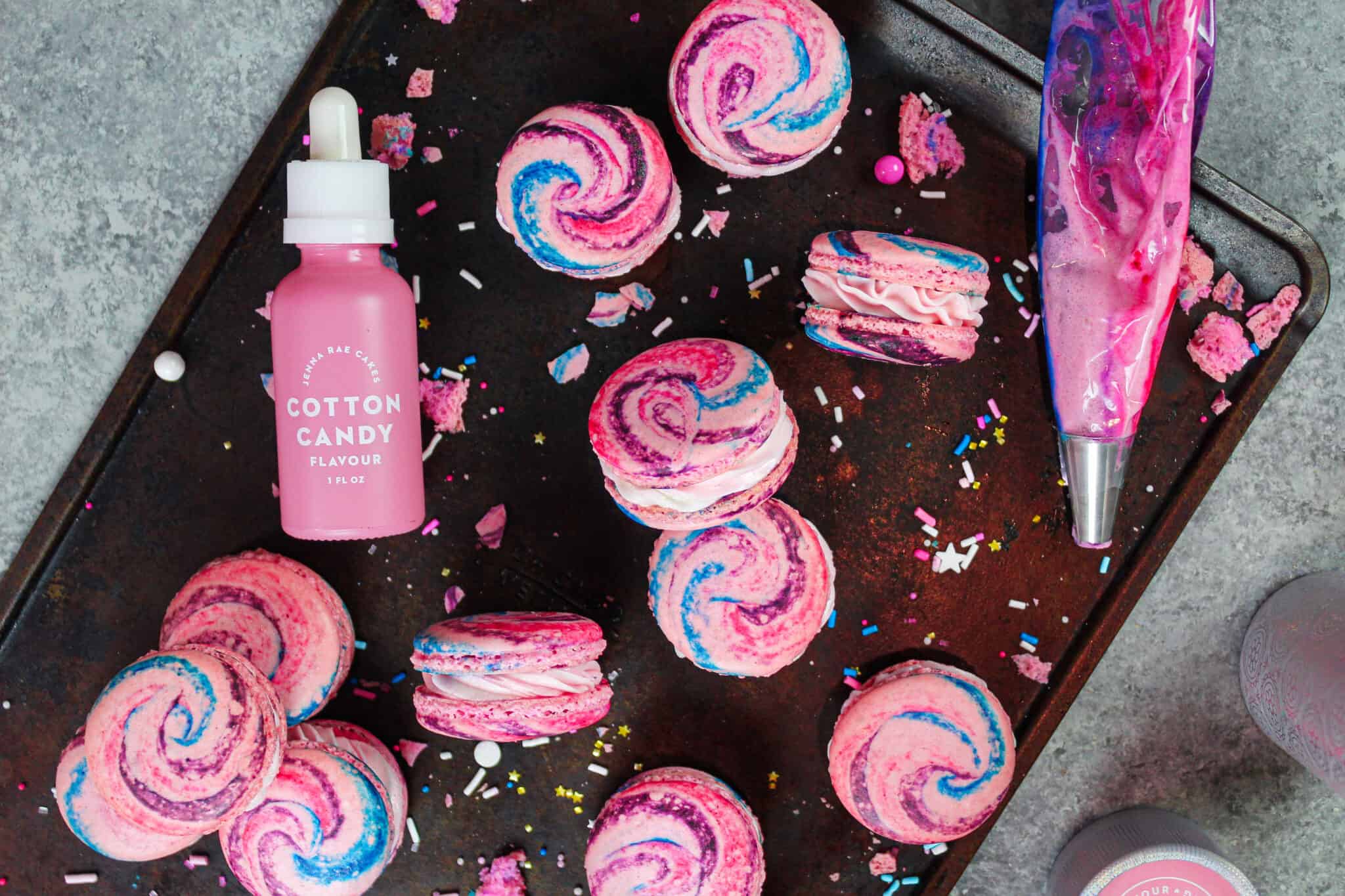 Cotton Candy Macarons: Step by Step Recipe w/ Video Tutorial