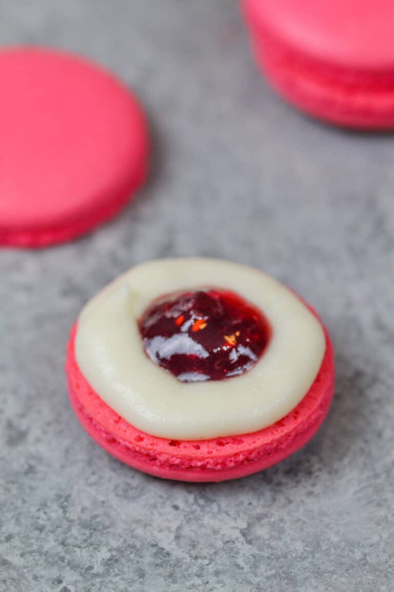 Raspberry Macarons: Step by Step Recipe & Tutorial