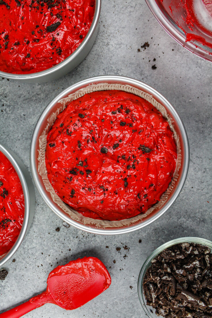 Red Velvet Oreo Cake Recipe with Oreo Cream Cheese Frosting