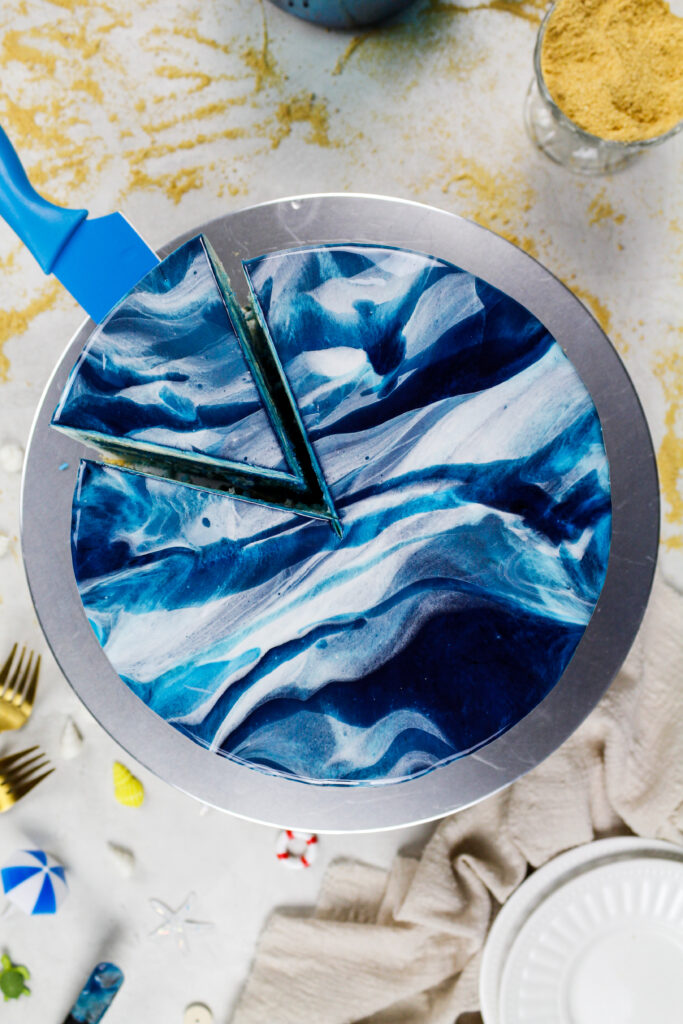 Blue Mirror Glaze Cake: Recipe & Step by Step Video Tutorial