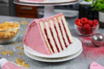 Raspberry and Coconut Cake - Fluffy Cake Layers w/ Raspberry Frosting