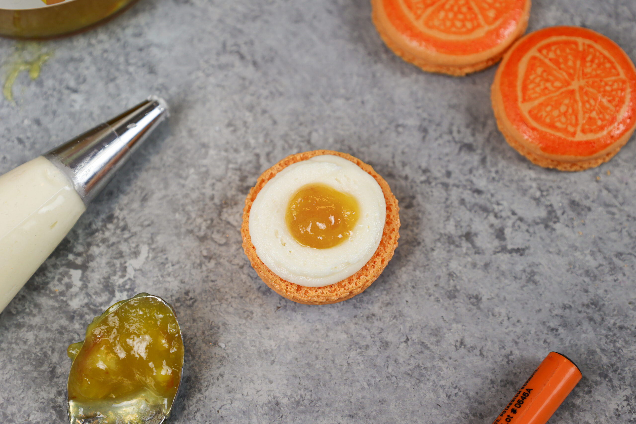 Orange Macarons: Easy Step by Step Recipe - Chelsweets