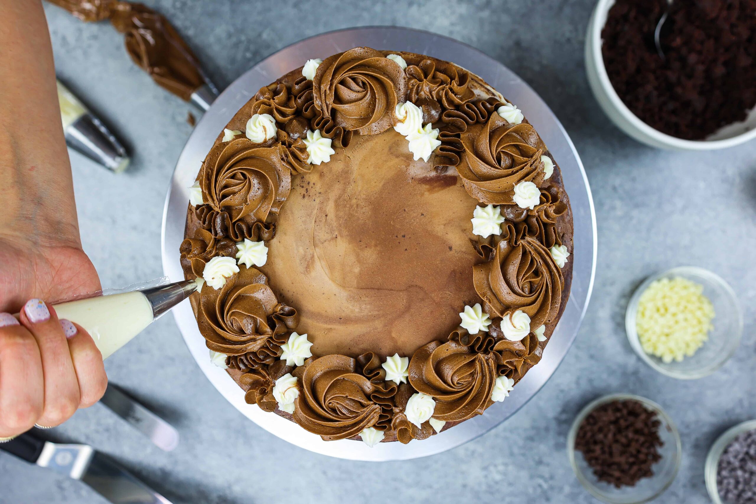 Triple Chocolate Cake with Decadent Chocolate Buttercream