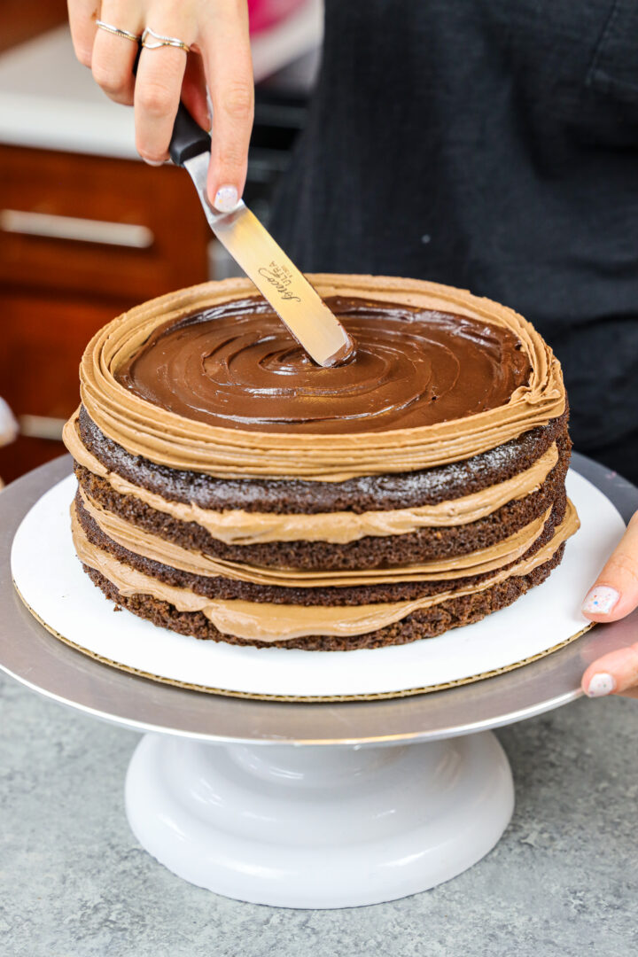 Triple Chocolate Cake with Decadent Chocolate Buttercream