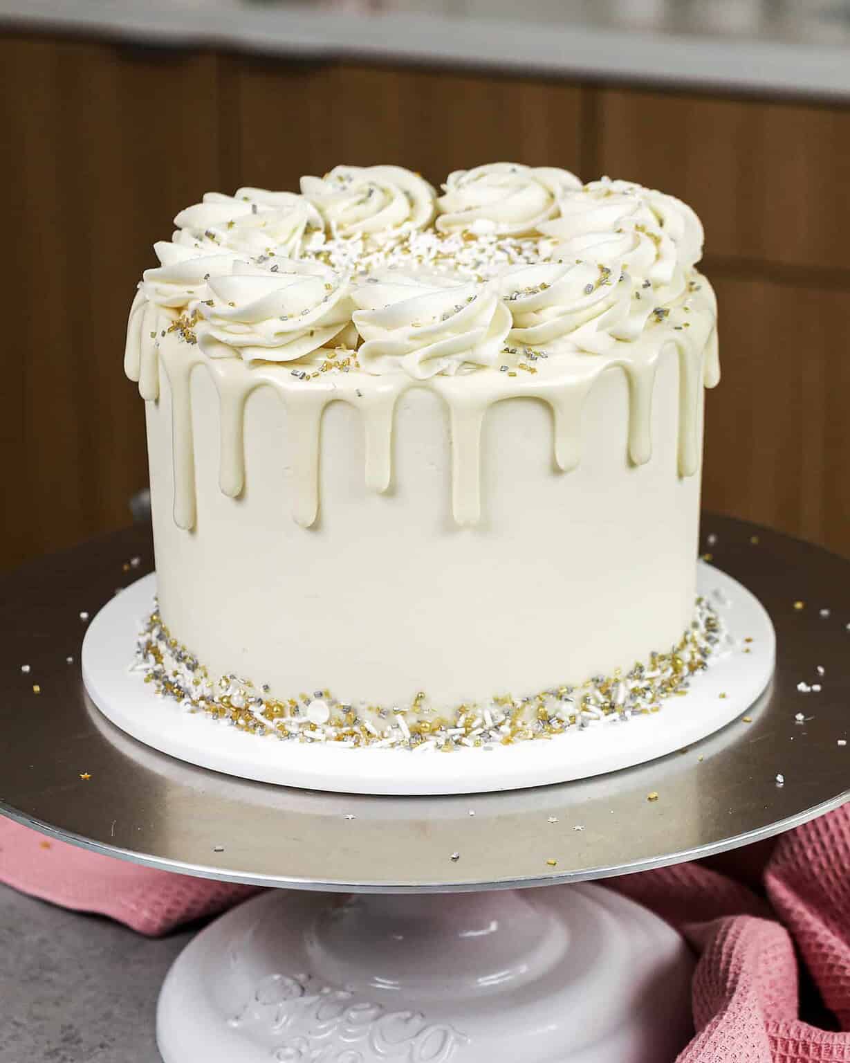 6 Inch Cake Recipe: Small Vanilla Layer Cake w/ Buttercream