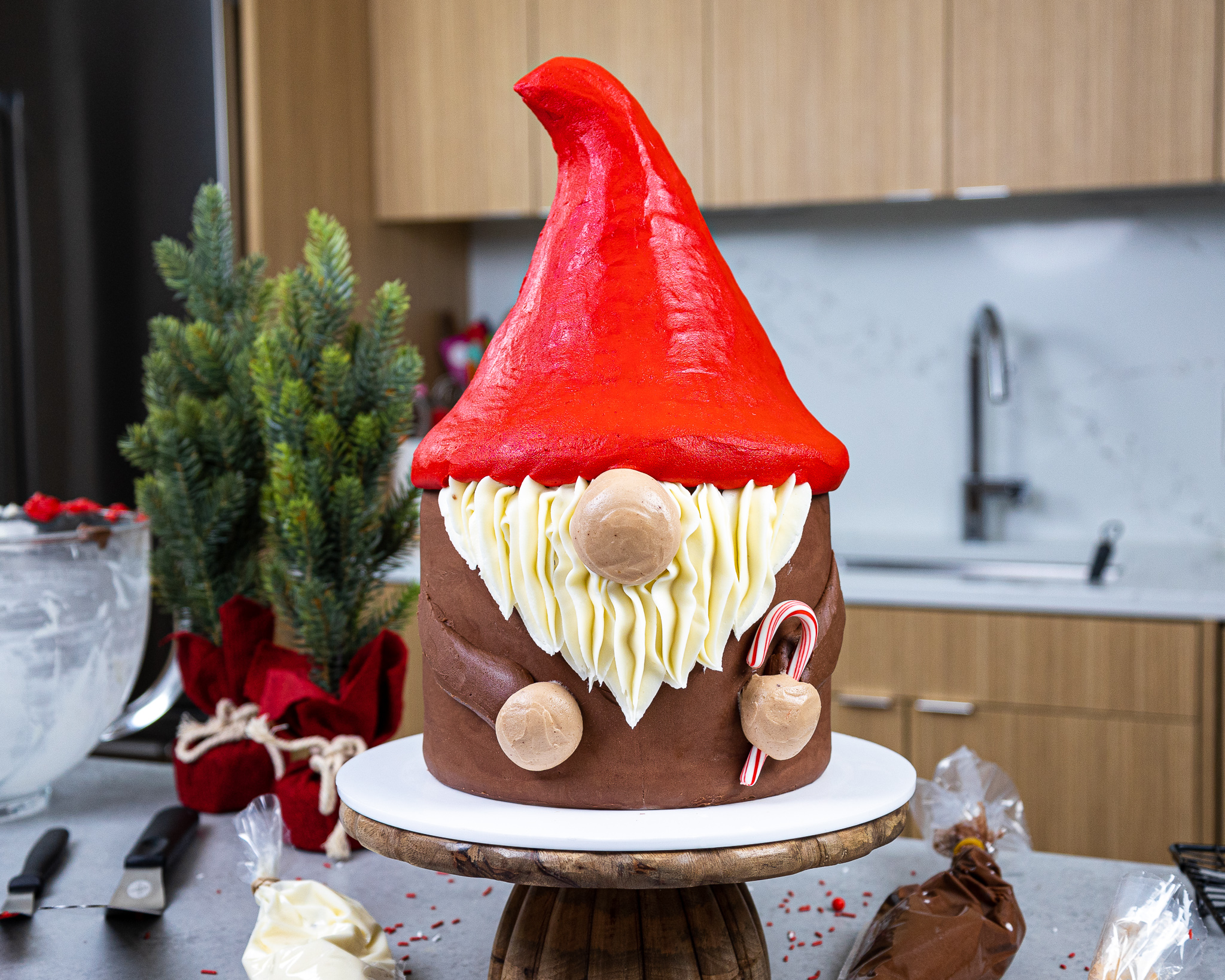 Gnome Cake - Delicious Vanilla Cake Recipe with Buttercream Frosting