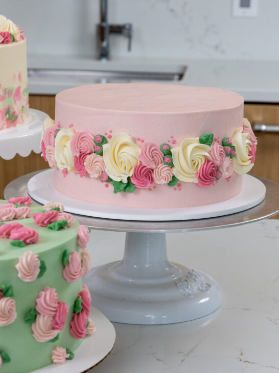 Buttercream Flower Cake: Step-By-Step Tutorial & Recipe