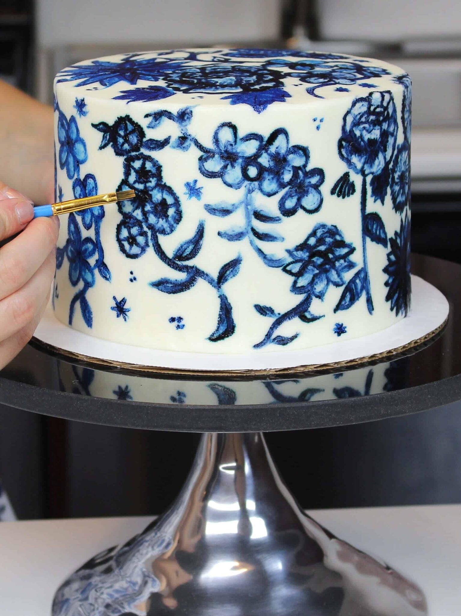 Painted Buttercream Cake: Easy Tutorial