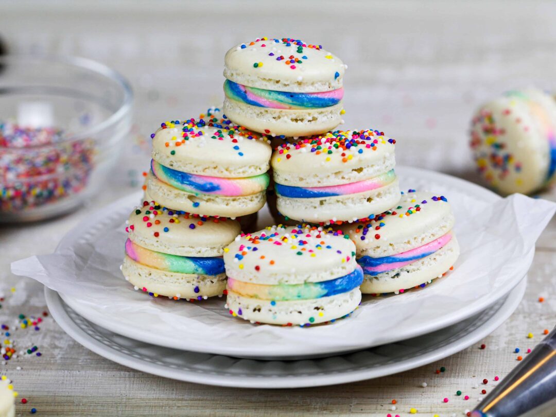 Rainbow Macarons - Step by Step Recipe & Video Tutorial