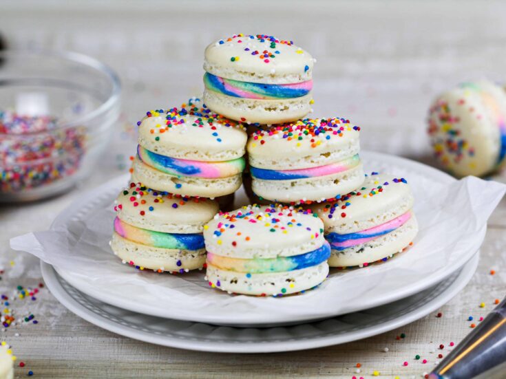 Rainbow Macarons - Step by Step Recipe & Video Tutorial