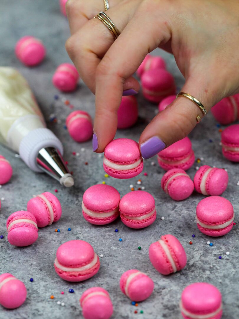 Mini Macarons: Recipe and Step by Step Video Tutorial
