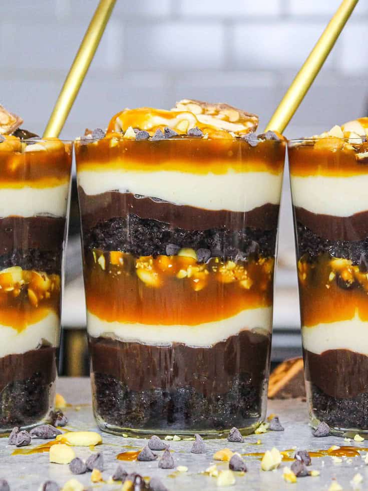 Snickers Trifle - Packed with Chocolate, Peanut Butter & Caramel