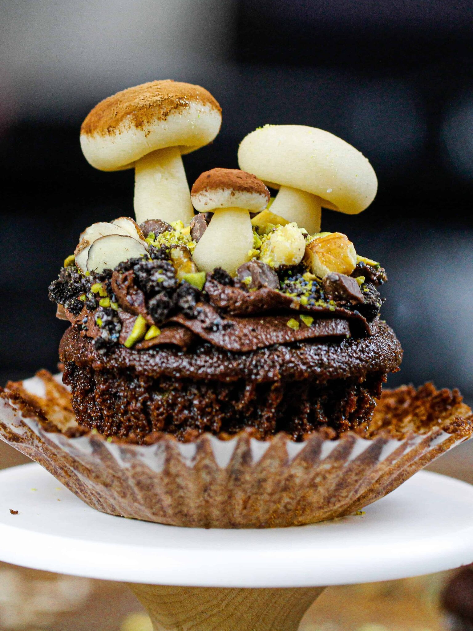 Mushroom Cupcakes - Decorated Just Like a Forest Floor