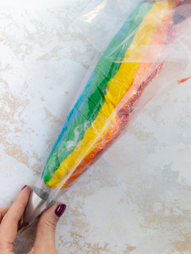 Rainbow Frosting Cupcakes: Recipe & Tutorial - Chelsweets