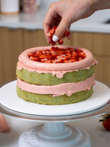 Strawberry Matcha Cake Recipe - Chelsweets
