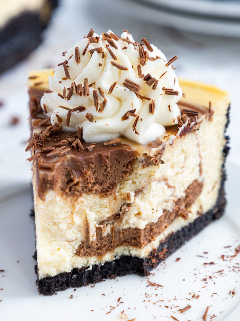 Marbled Cheesecake: Swirled Chocolate & Vanilla Cheesecake