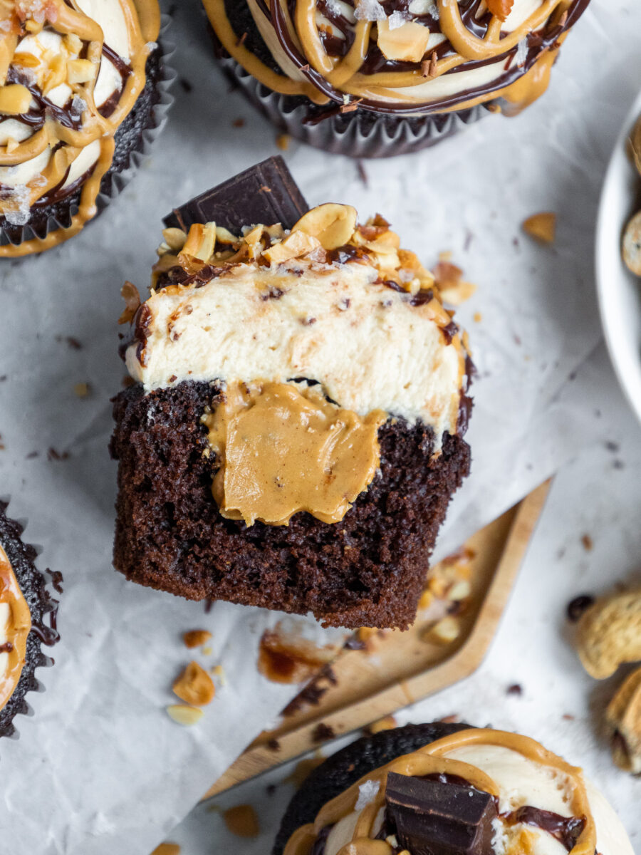 Peanut Butter-Filled Cupcakes: Delicious Recipe from Scratch