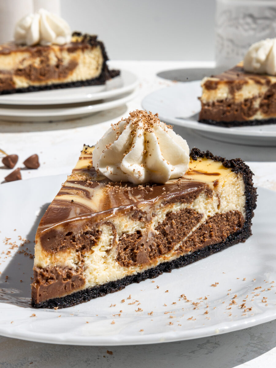 Marbled Cheesecake: Swirled Chocolate & Vanilla Cheesecake