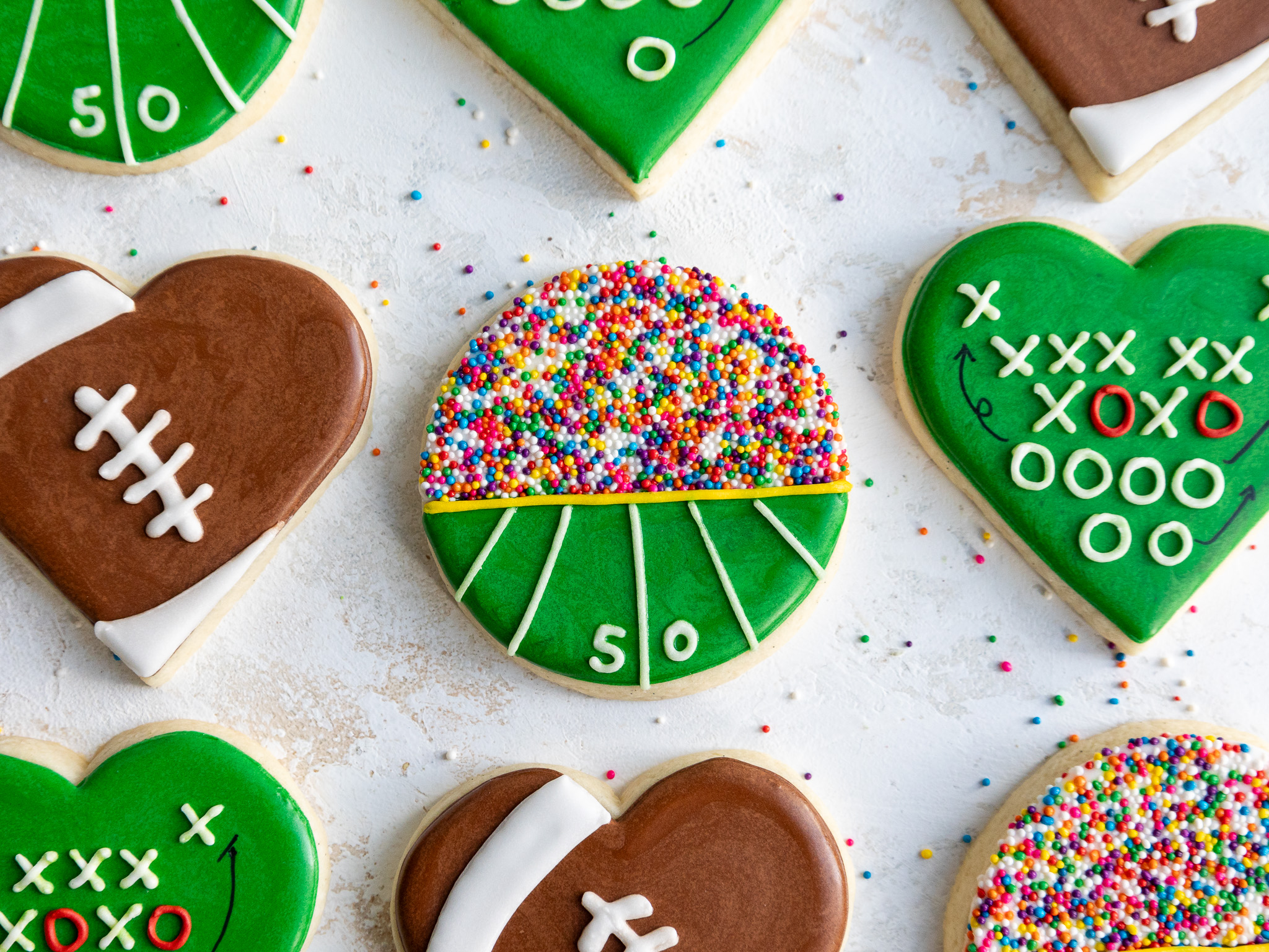 Football Field Cookies - Chelsweets