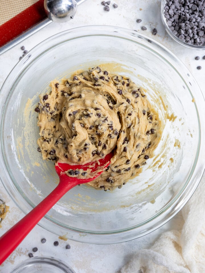 Easy Mini Chocolate Chip Cookies (No Chill Dough!)