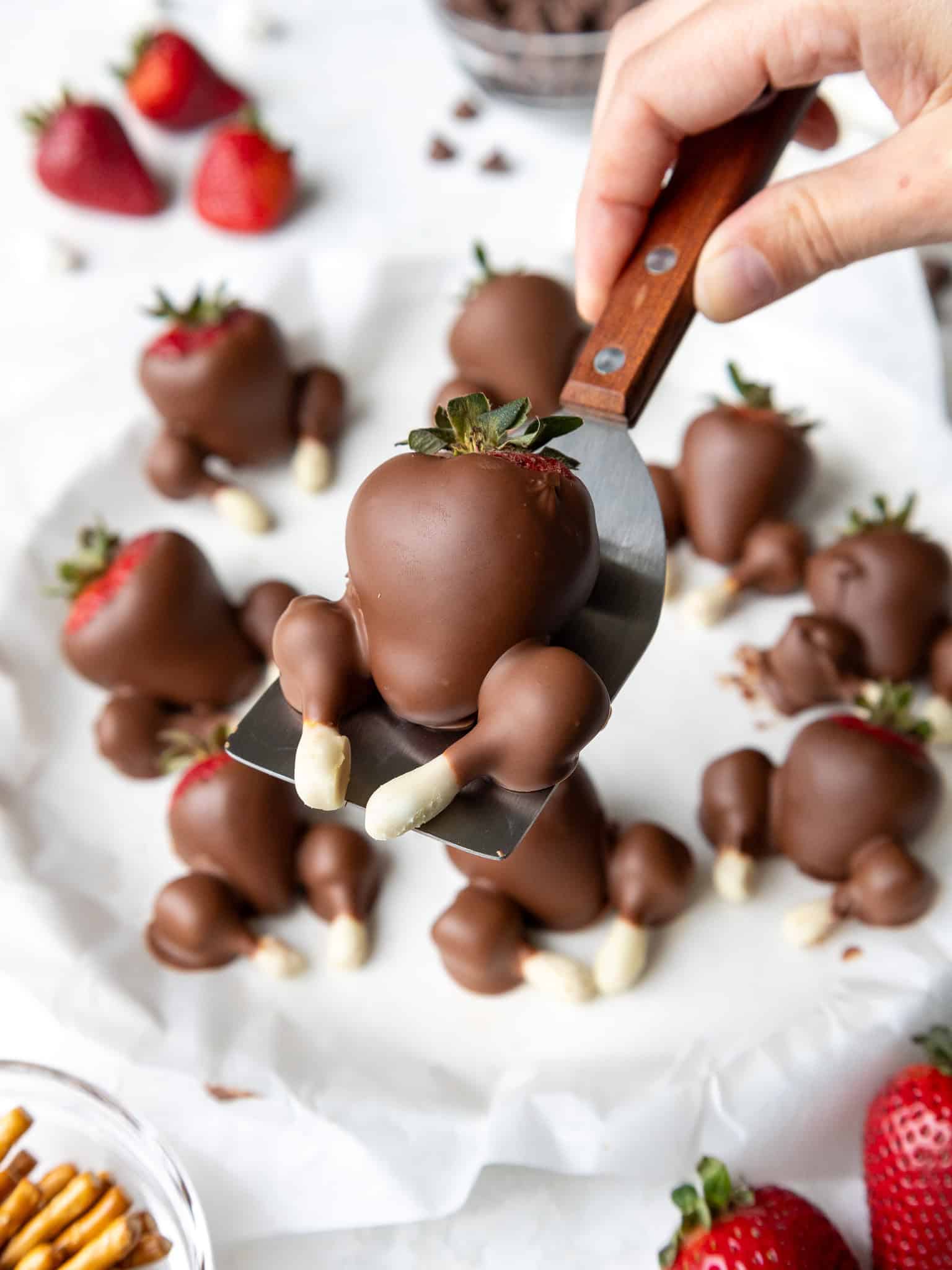 Chocolate Covered Strawberry Turkeys: Easy, 6-Ingredient Dessert