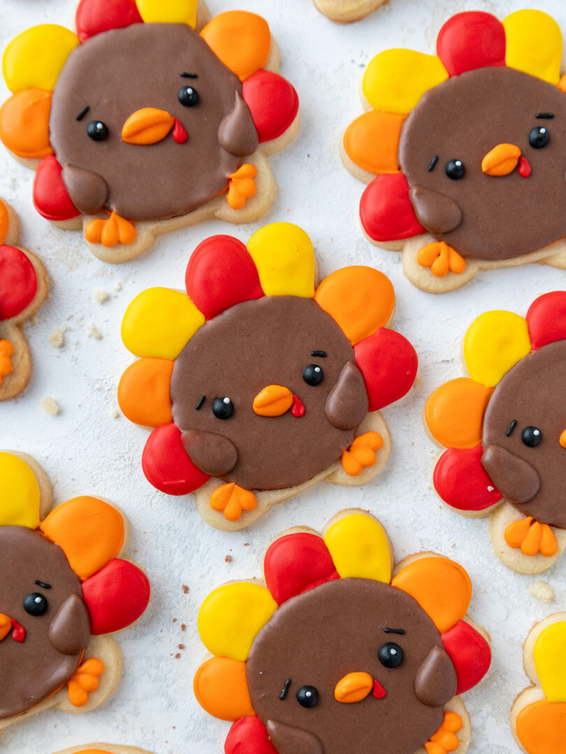 Turkey Sugar Cookies: Thick, Chewy Cookies w/ Chocolate Icing