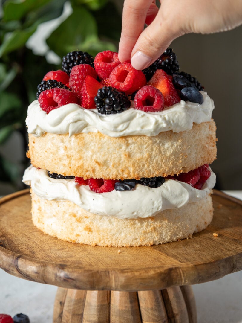 Smash Cake: Angel Food Cake w/ Whipped Cream Frosting