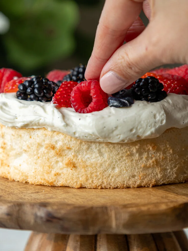 Smash Cake: Angel Food Cake w/ Whipped Cream Frosting