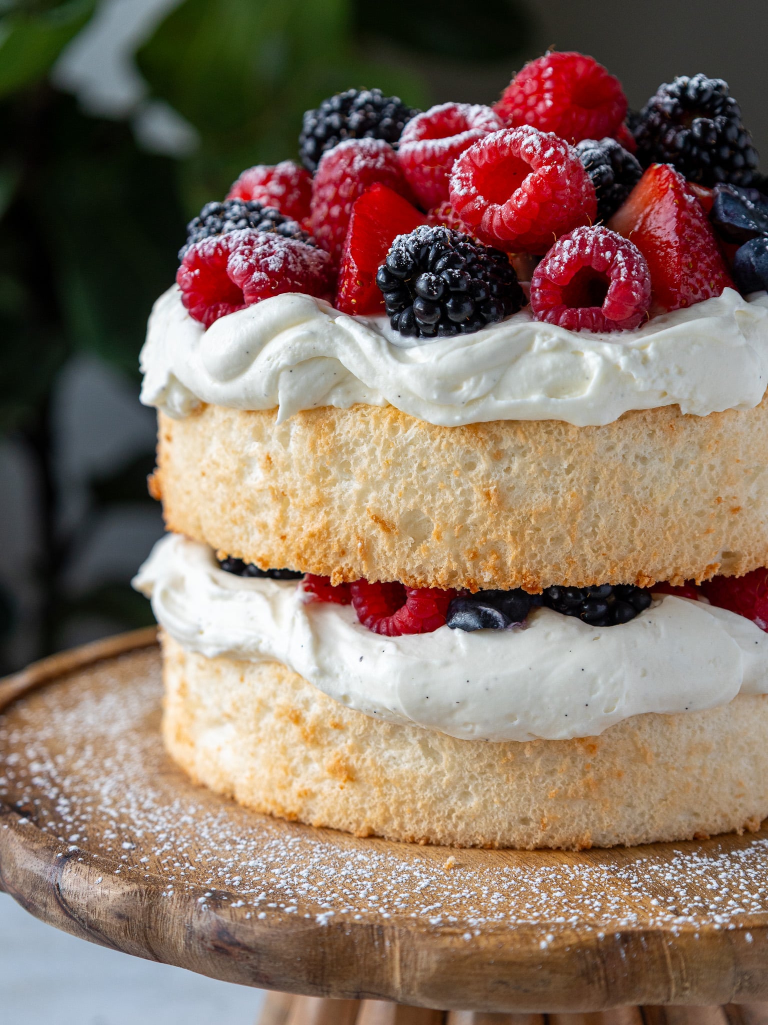 Smash Cake: Angel Food Cake w/ Whipped Cream Frosting