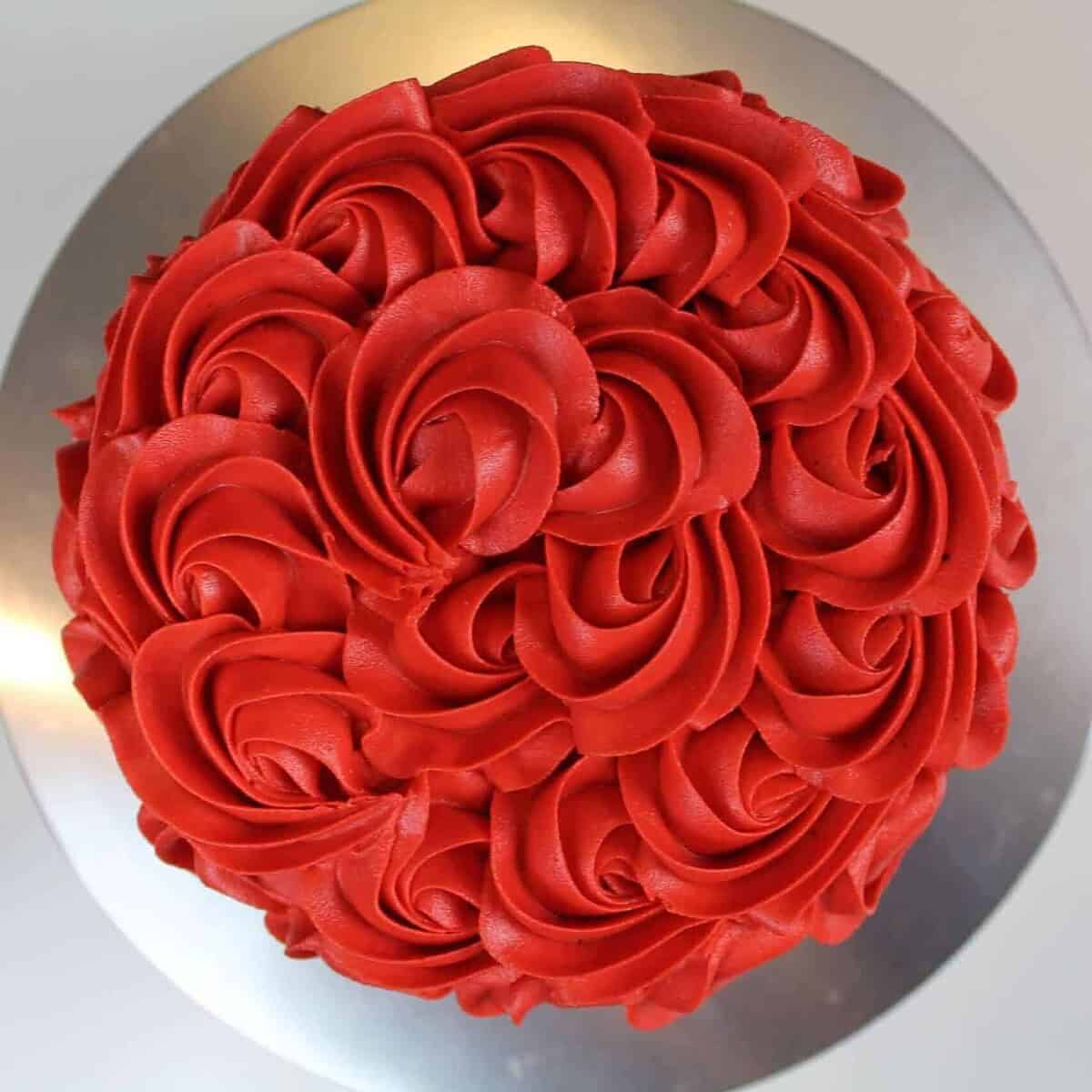 Bright Red Buttercream Frosting (No Bitter Taste!)