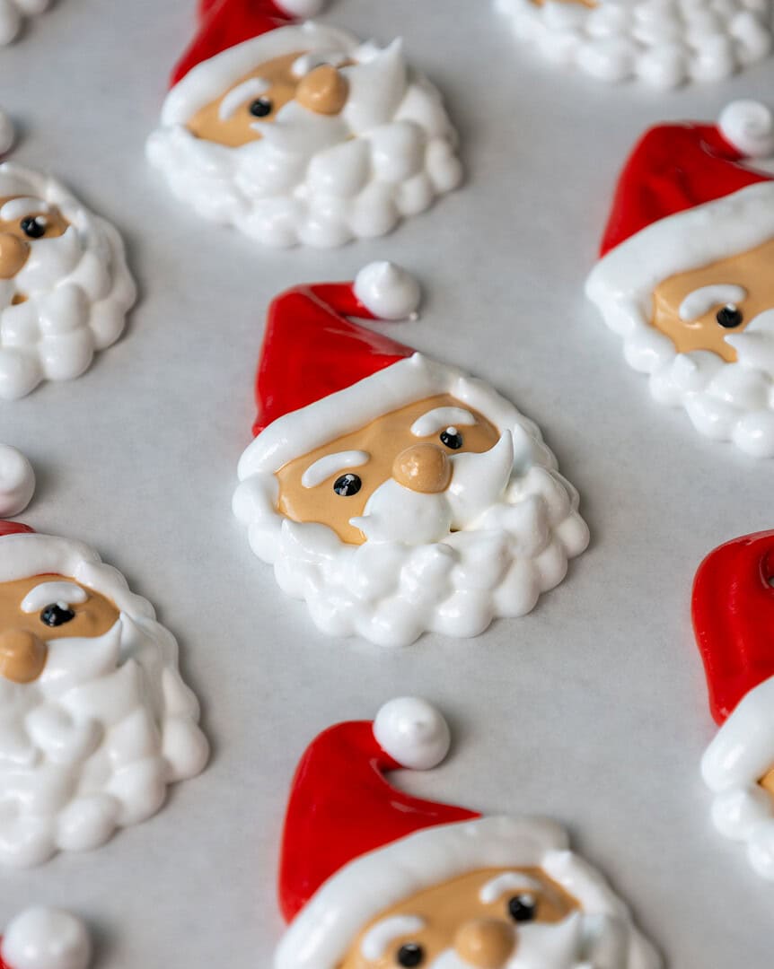 Santa Meringues: Crisp & Airy with Chewy Centers